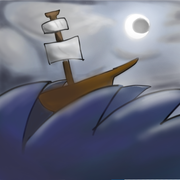 ship in night - ibisPaint