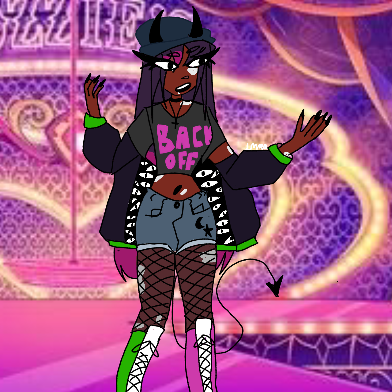 Me as a hell of a boss character - ibisPaint