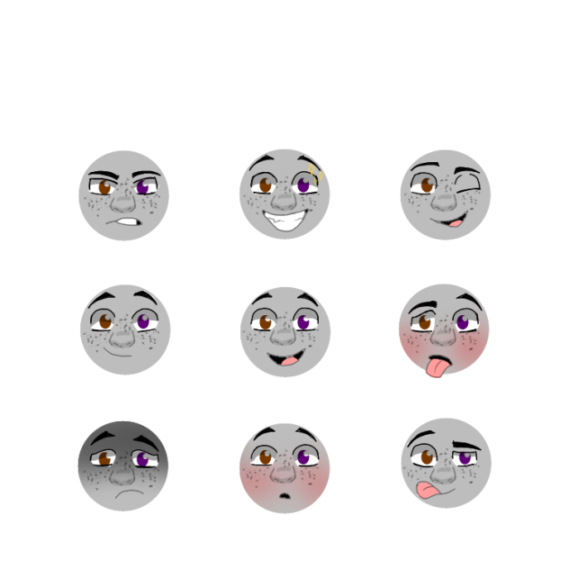 Cole’s faces 1-3 - ibisPaint