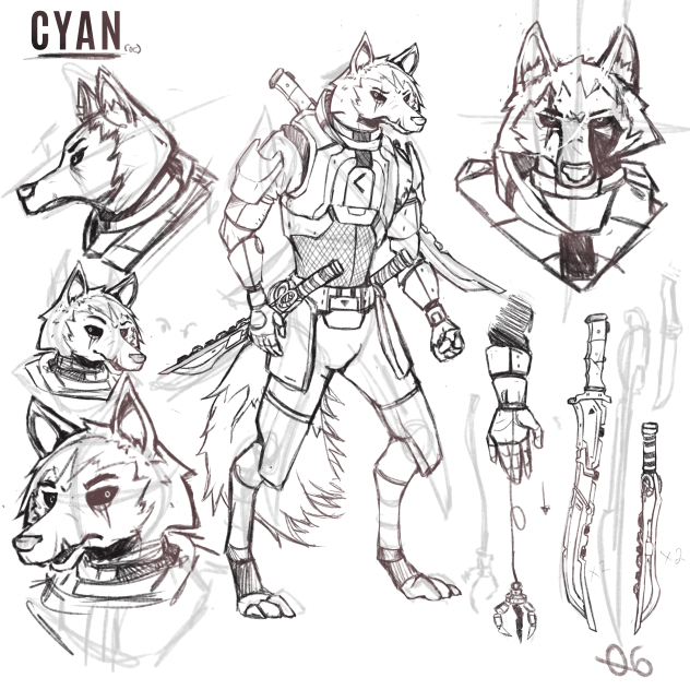 CYAN OC SKETCH - ibisPaint