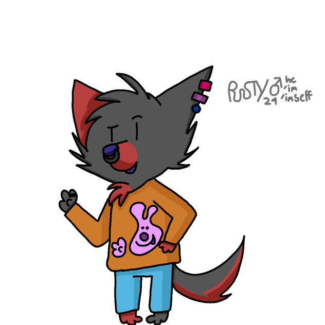 Rusty the Coyote redraw - ibisPaint
