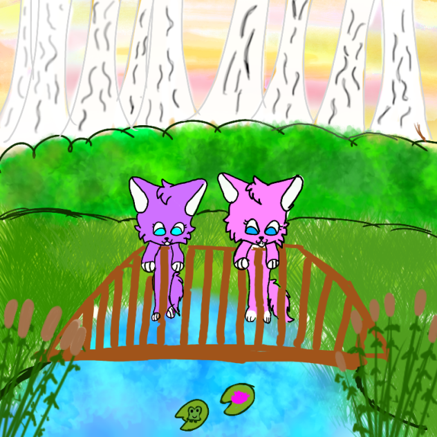 watching frog - ibisPaint