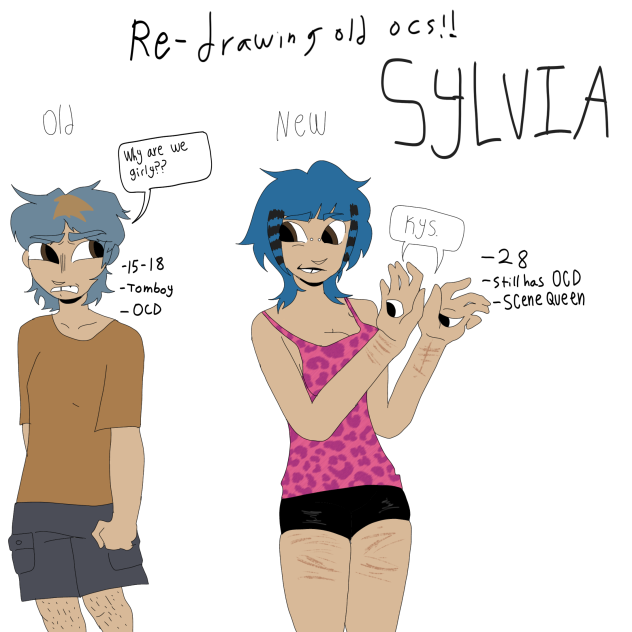 redrawing old ocs pt1 Sylvia - ibisPaint