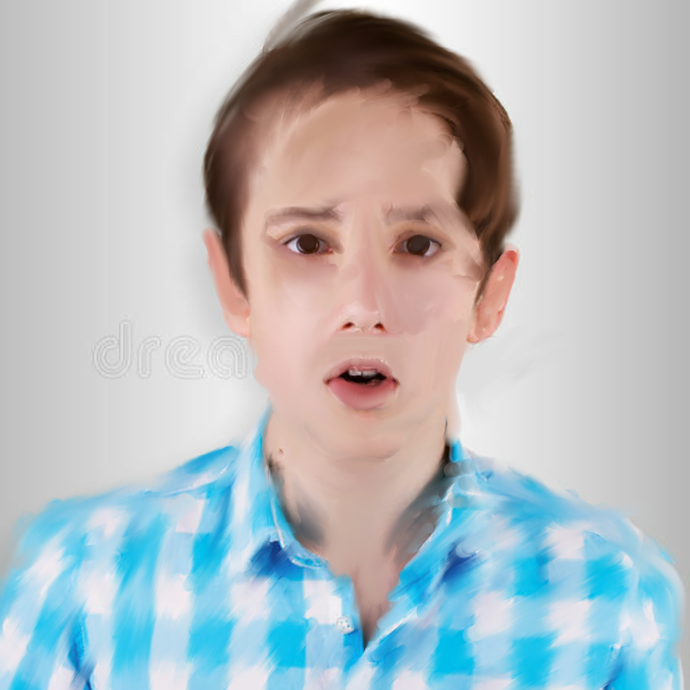 Gape-faced teenager with fool face drool - ibisPaint