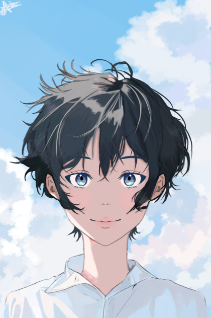 Mio in the clouds - ibisPaint