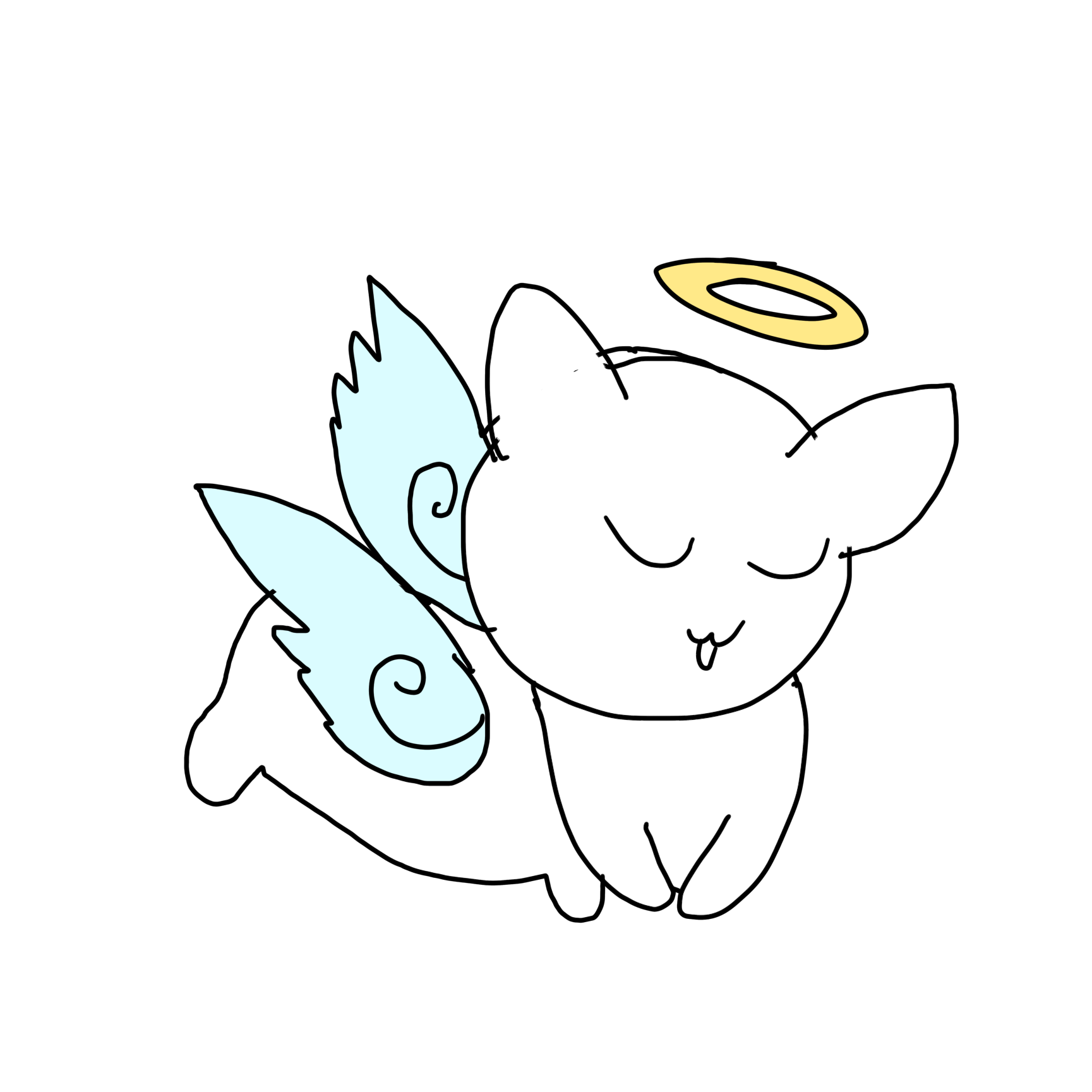 Creu cat goes to heaven - ibisPaint