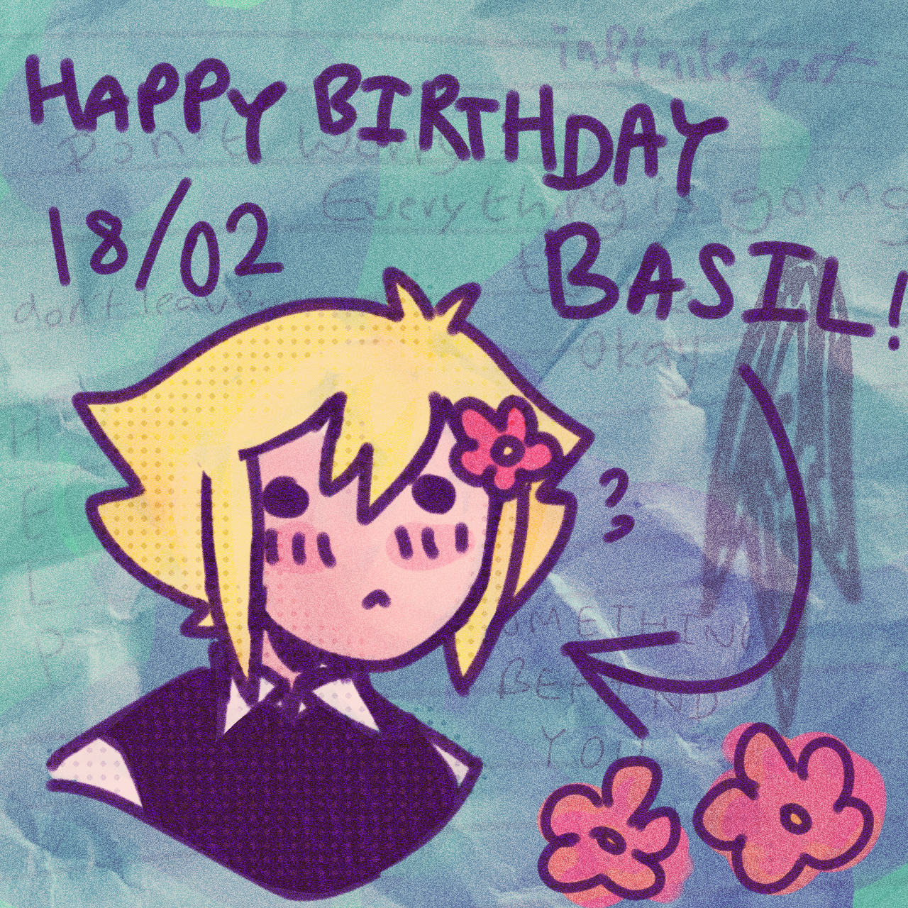 HAPPY BIRTHDAY BASIL!!! 🌻🙌 - ibisPaint