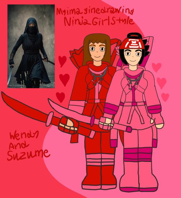 Wendy And Suzume Imagine Ninja Girl. - ibisPaint