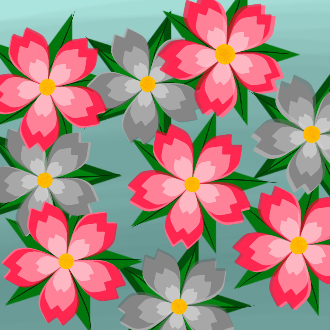 pink and light grey Flower♡ - ibisPaint