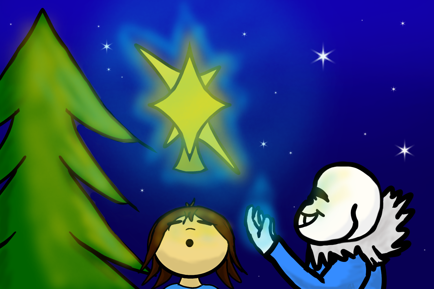 Christmas Sans and Frisk - ibisPaint