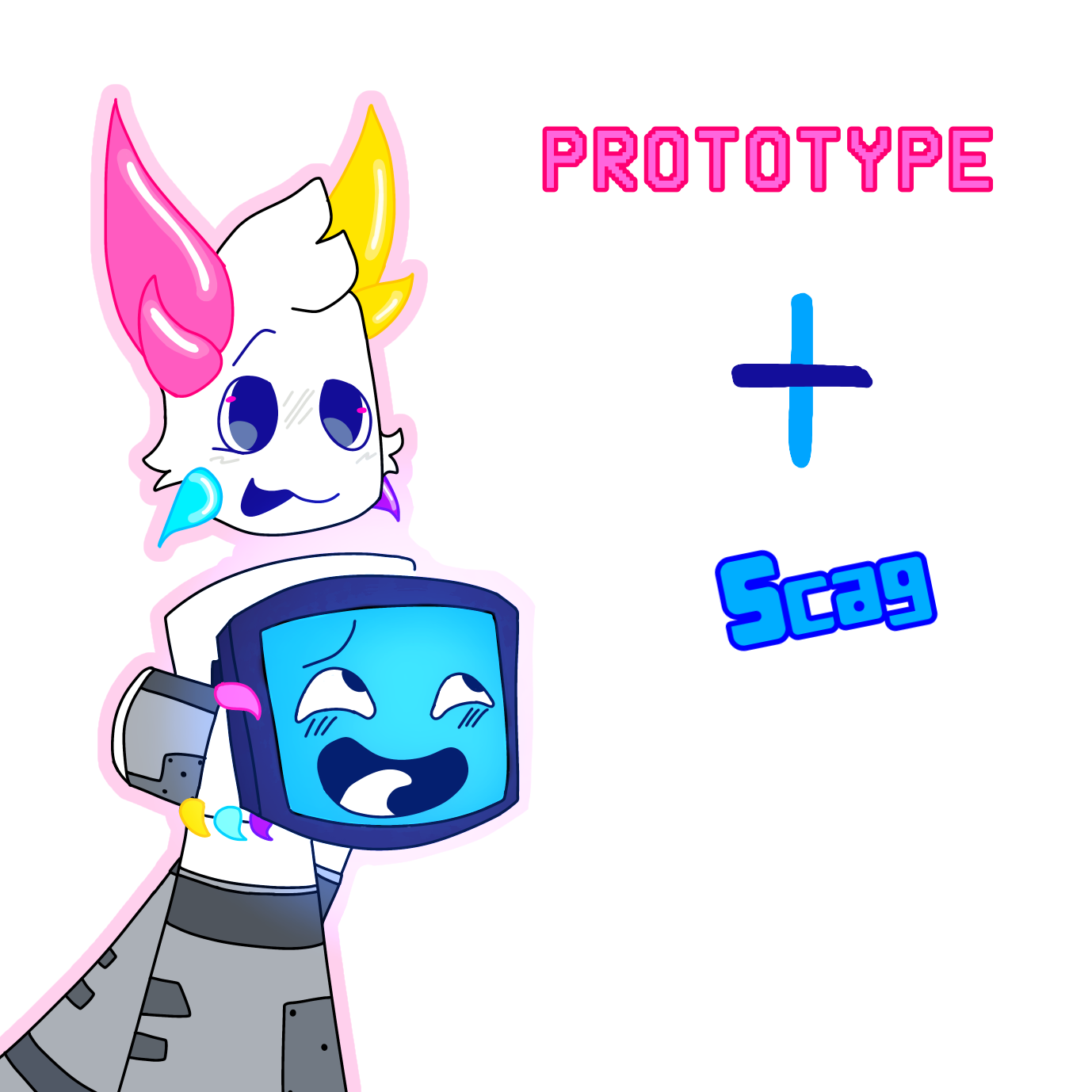 PROTOTYPE AND SCAG I LOVE THEM AS FRIEND - ibisPaint