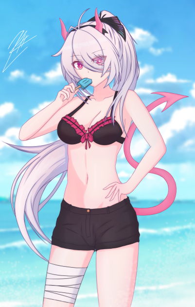 Enjoying the beach - ibisPaint