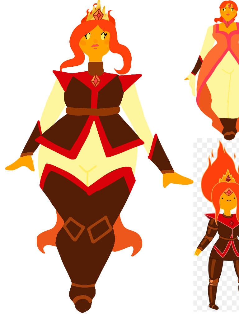 Fantasy Ruler Flame Princess Design - ibisPaint
