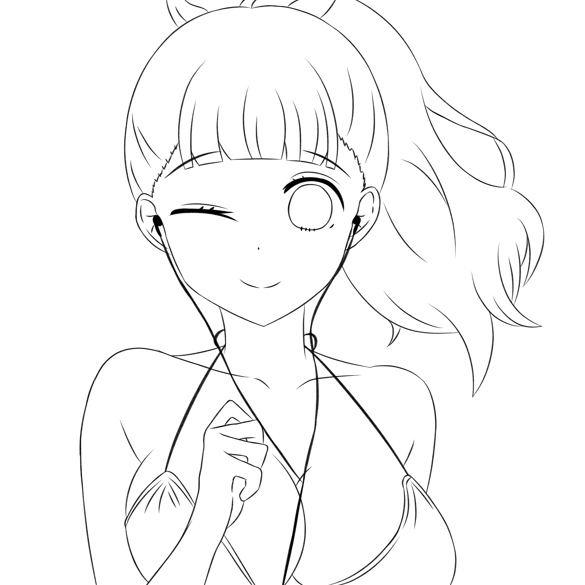 fujiwara chika lineart - ibisPaint