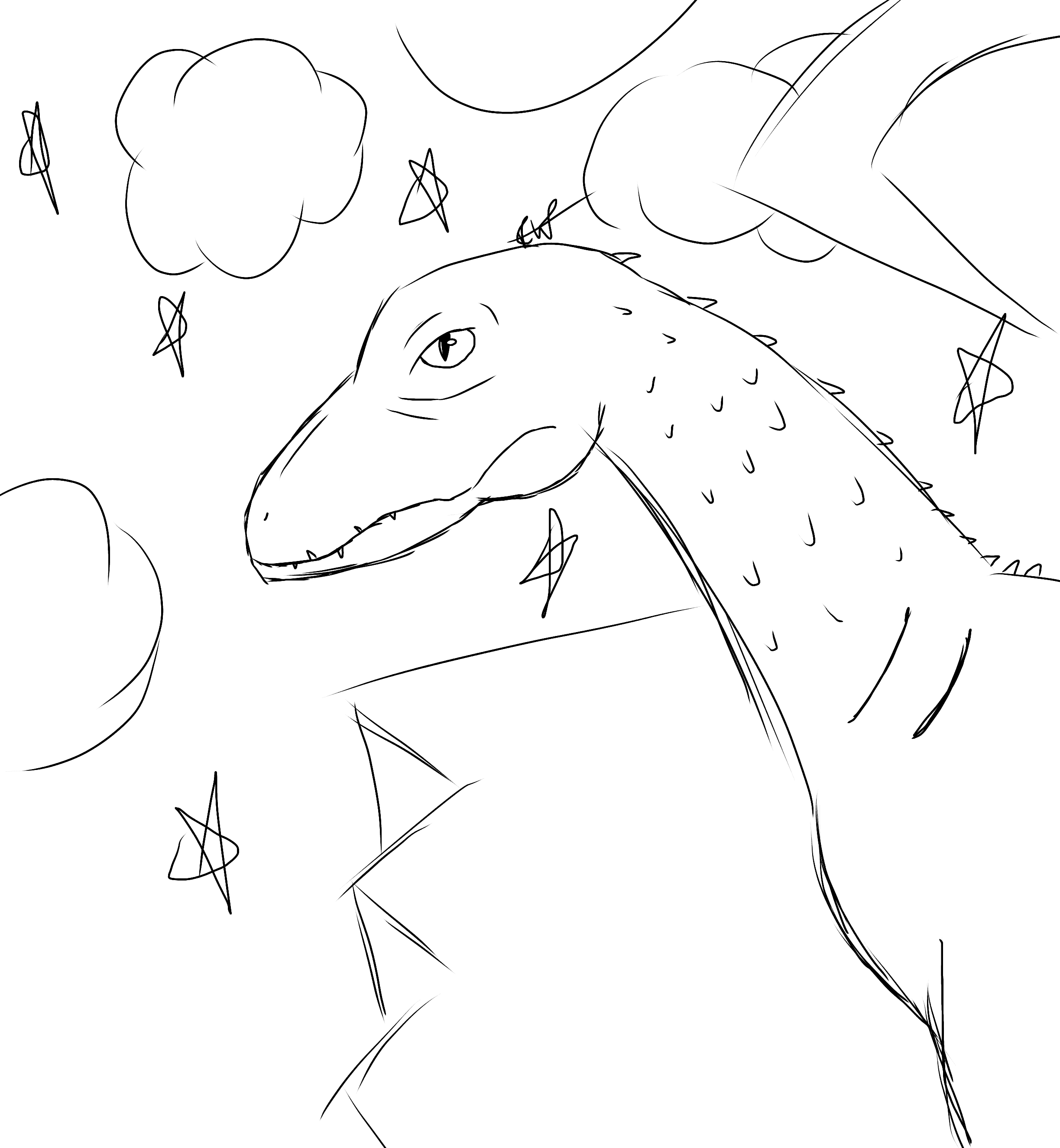 Dragon fast sketch - ibisPaint