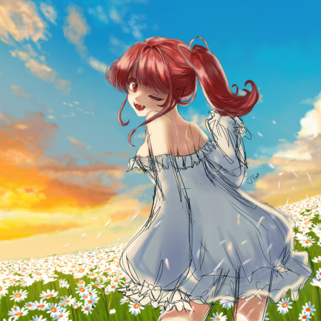 sunny evening - ibisPaint