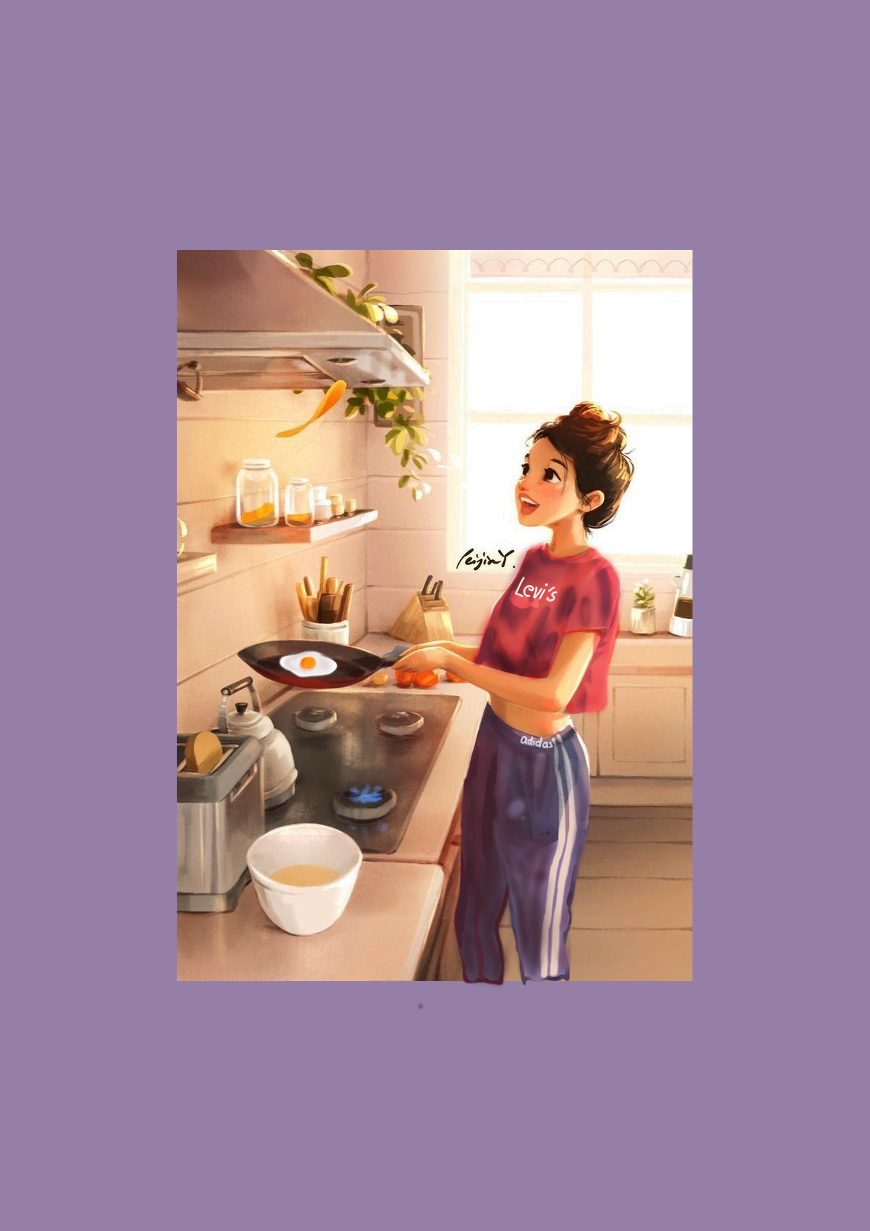 A beautiful home chef - ibisPaint