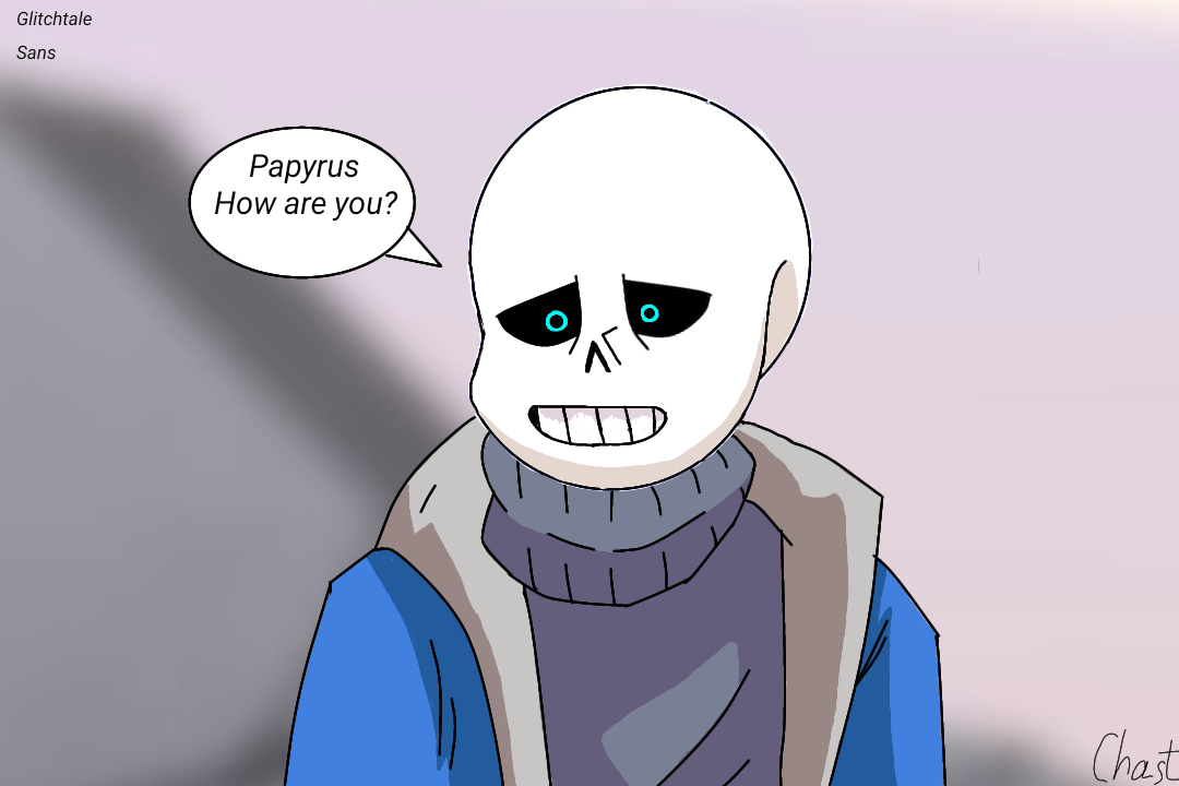 Speedpaint#1 Glitchtale Sans - ibisPaint