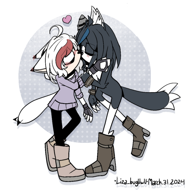 Tsuki and Okami - ibisPaint