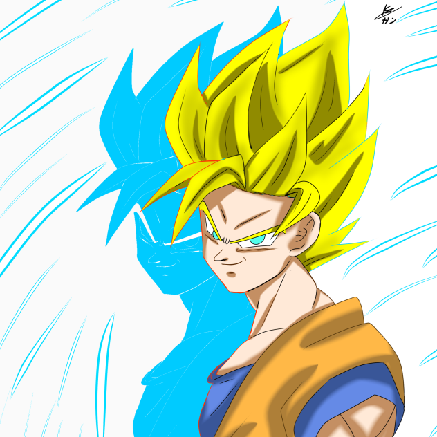 drawing ssj2 Goku - ibisPaint