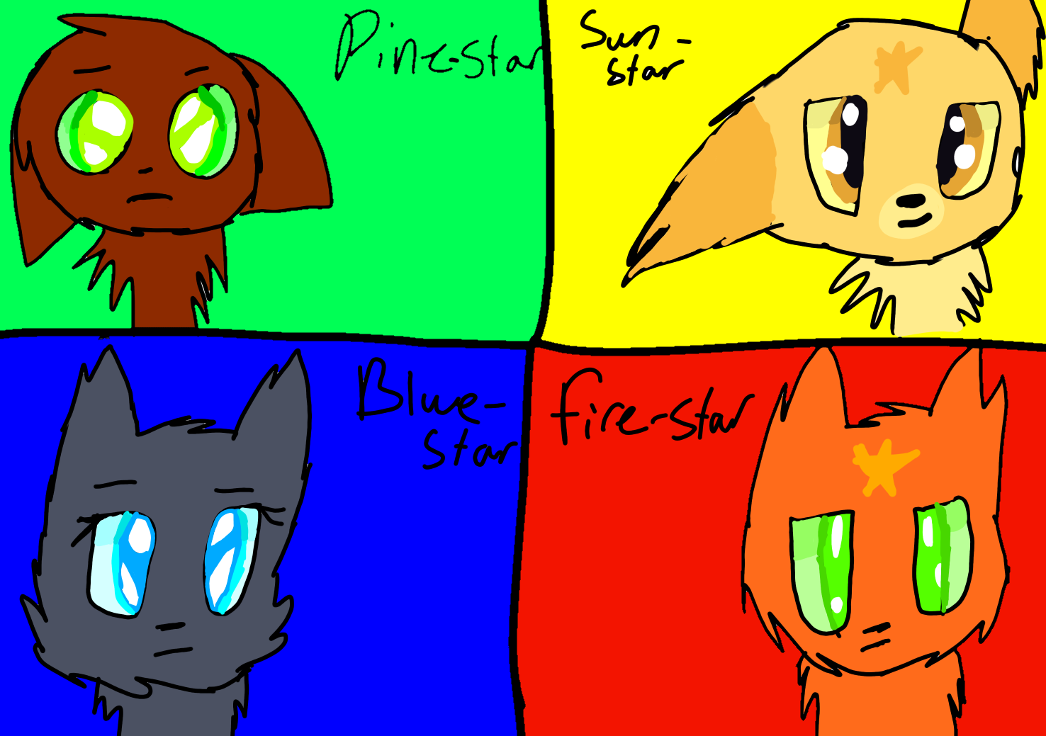 all the leaders of ThunderClan -Bramble - ibisPaint