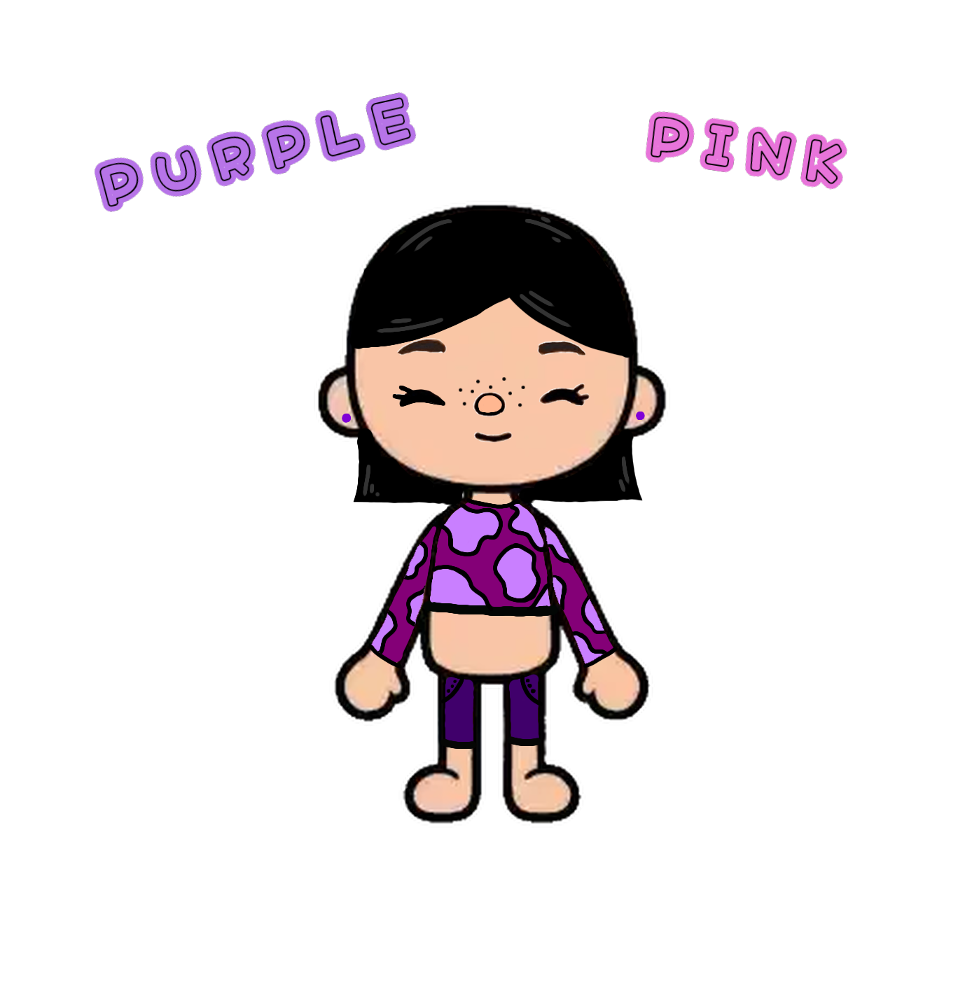 💜PURPLE+PINK💗 TOCA BOCA GIRL CHARAKTER - ibisPaint