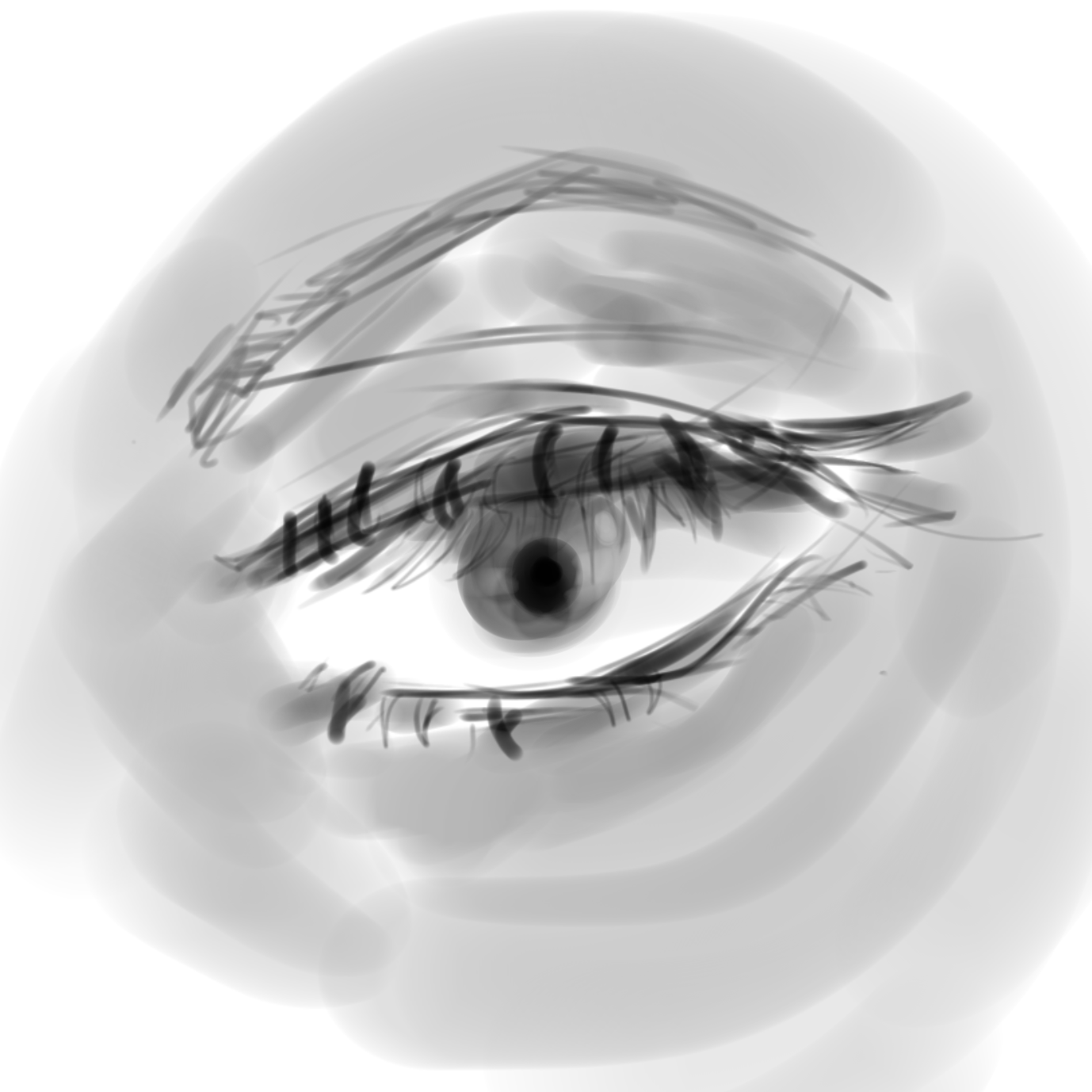 Crappy eye doodle attempt - ibisPaint