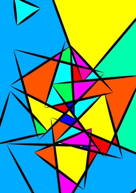 triangles colorés - ibisPaint