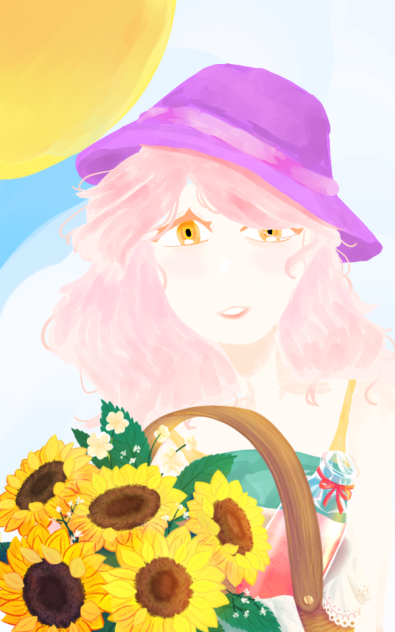 Sunflower girl - ibisPaint