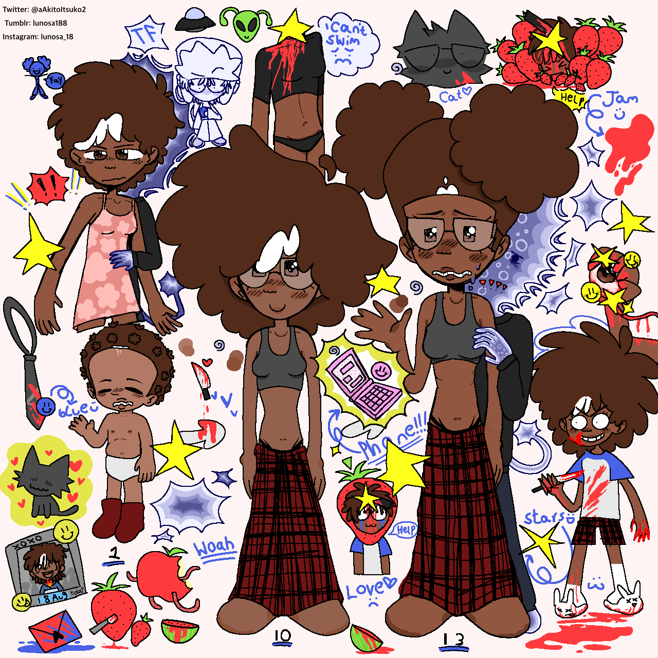 Random doodles coloured in - ibisPaint