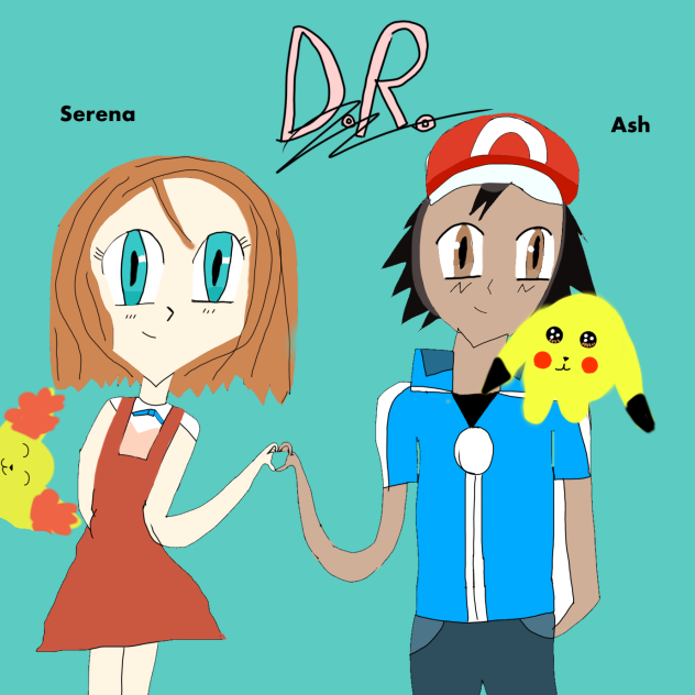 Pokémon. Ash +Serena 🥰 - ibisPaint