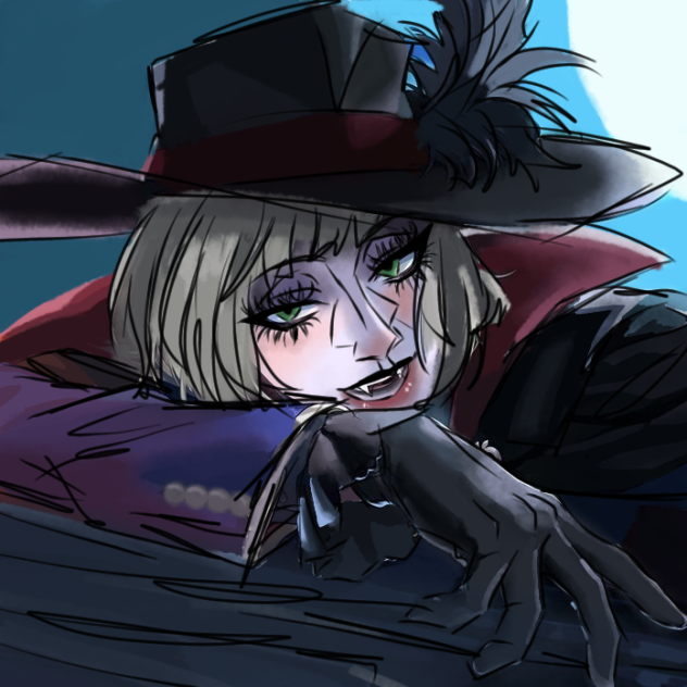 Rook Hunt Halloween Card Drawing - ibisPaint