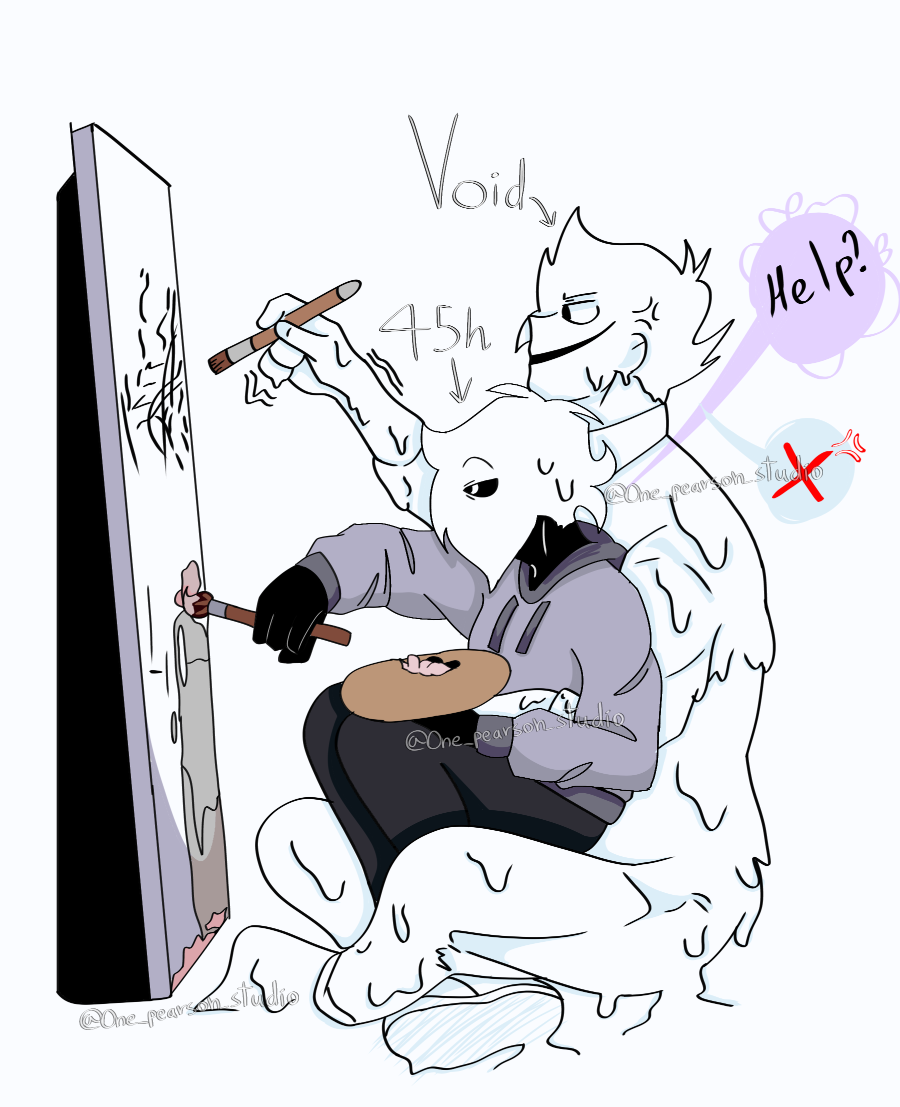 45h painting with the Void🐱 - ibisPaint