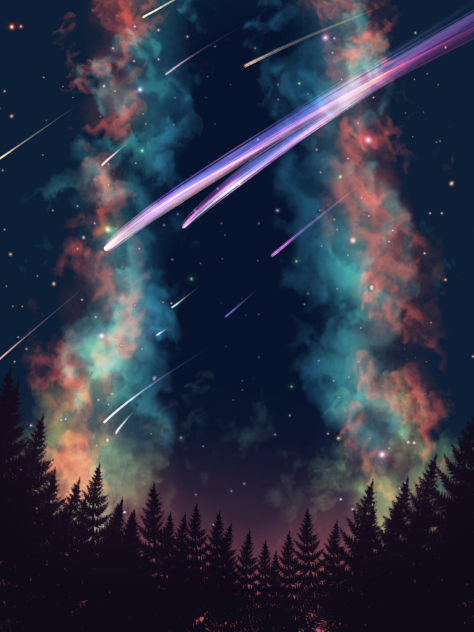 titled191 clear meteor shower - ibisPaint