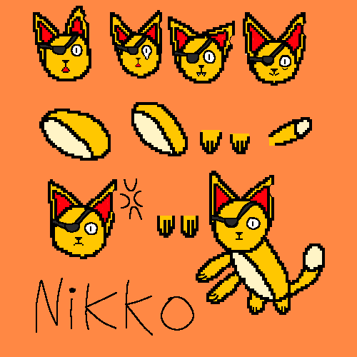 Nikko sprite sheet - ibisPaint