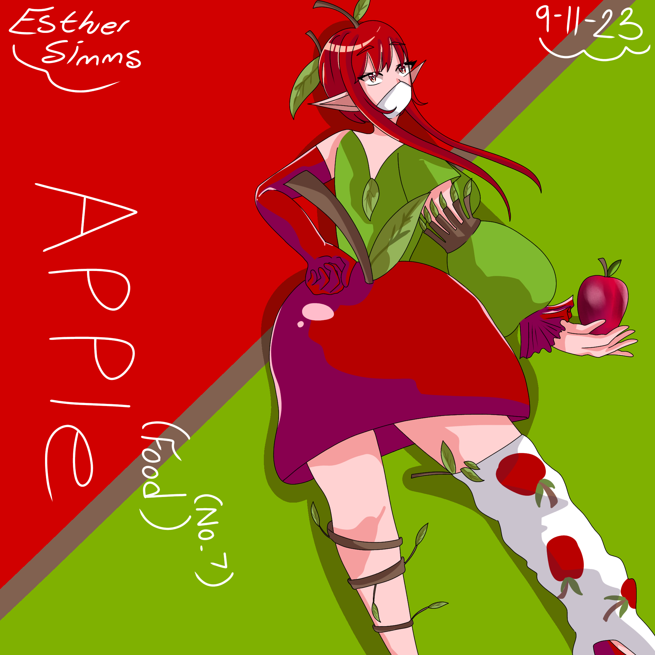 Apple 🍎 [Food as people 7] [RANDOM] - ibisPaint