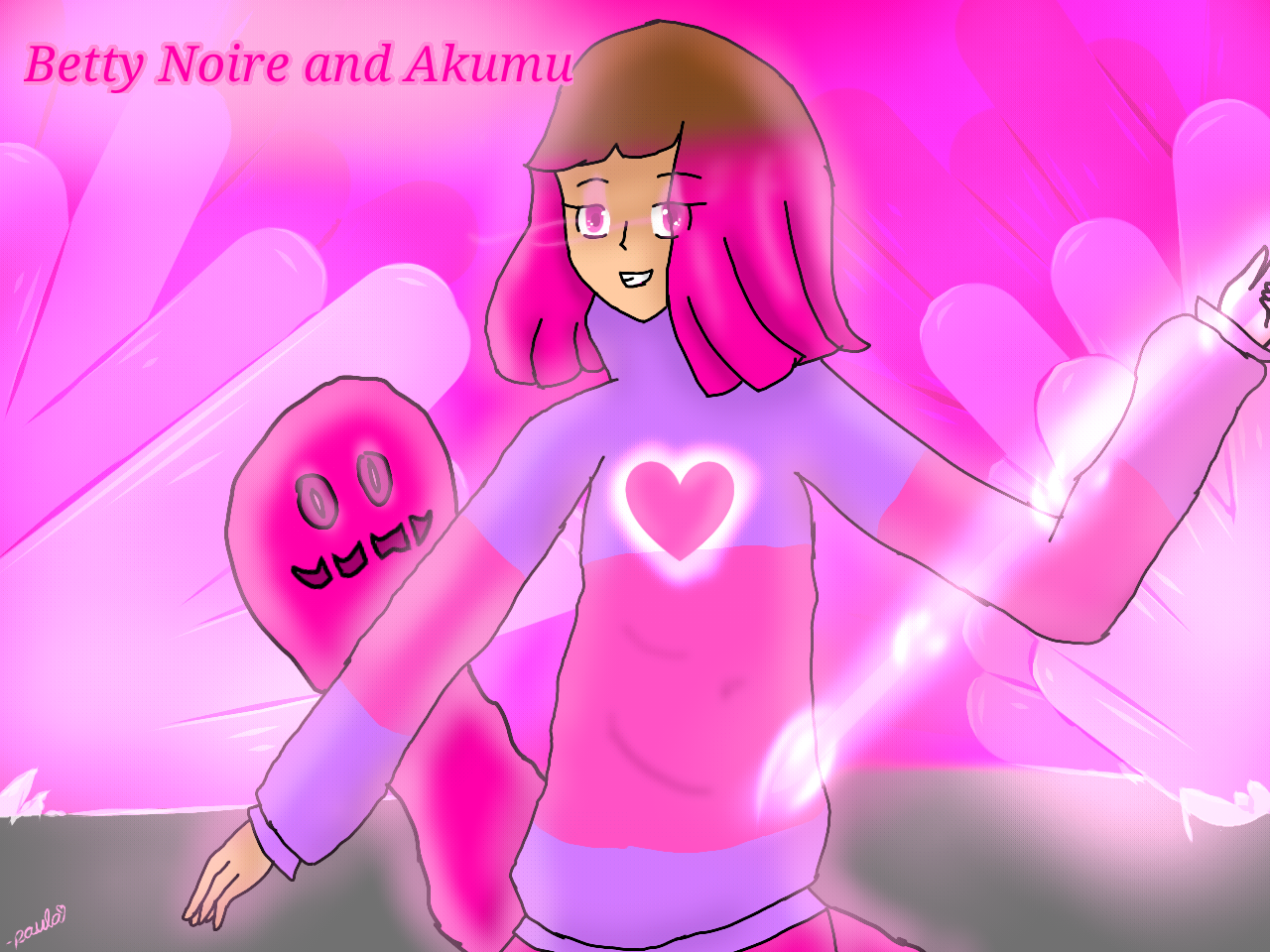 Glitchtale Betty Noire and Akumu - ibisPaint