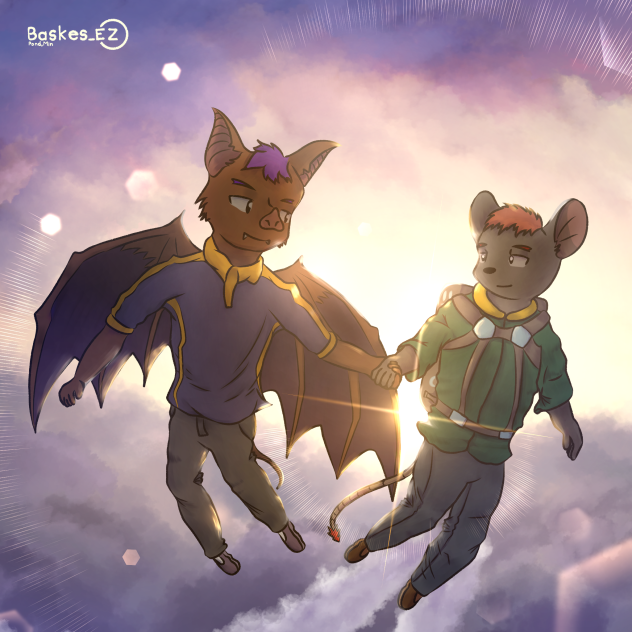 flying bat mouse - ibisPaint