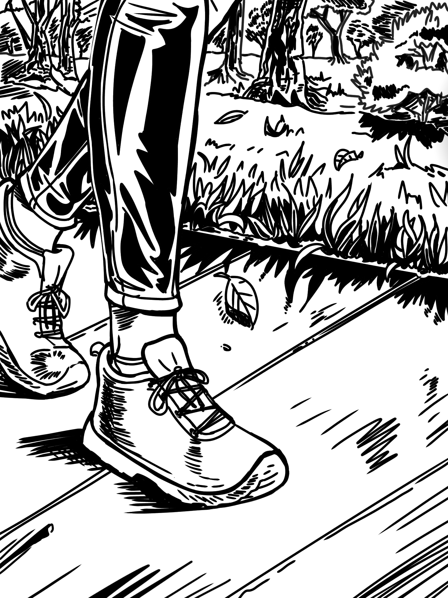 Piernas caminando - walking legs - ibisPaint