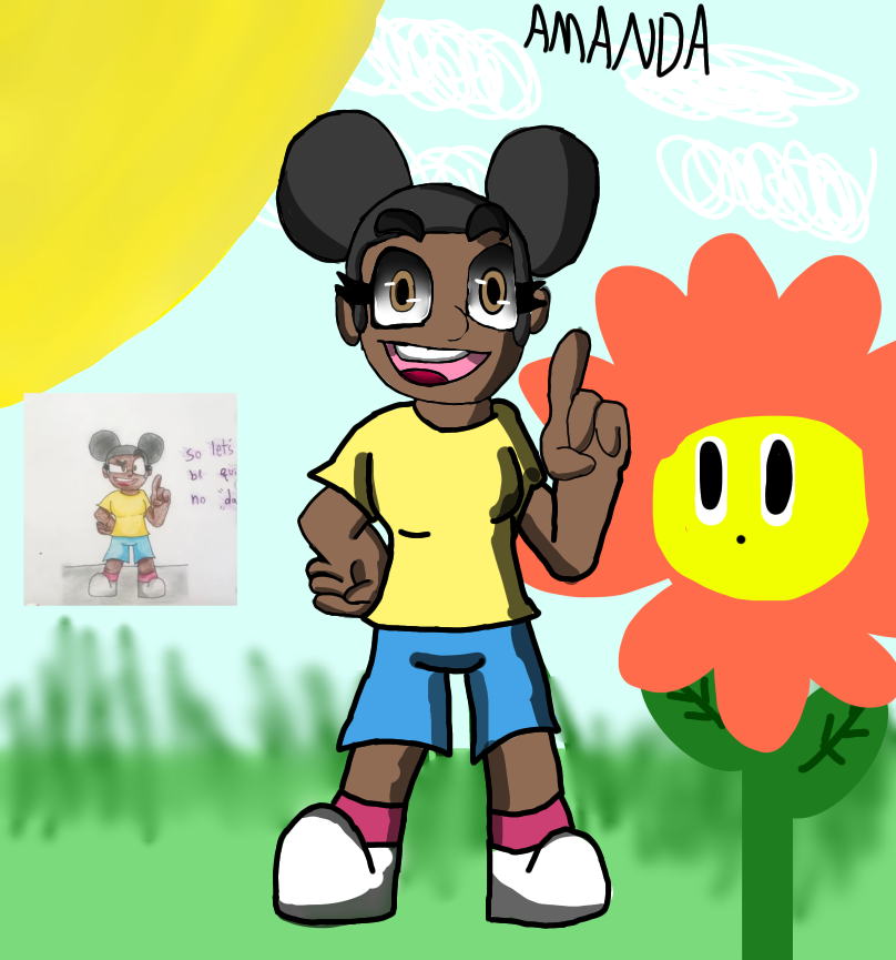 before Amanda got trapped inside a tape - ibisPaint