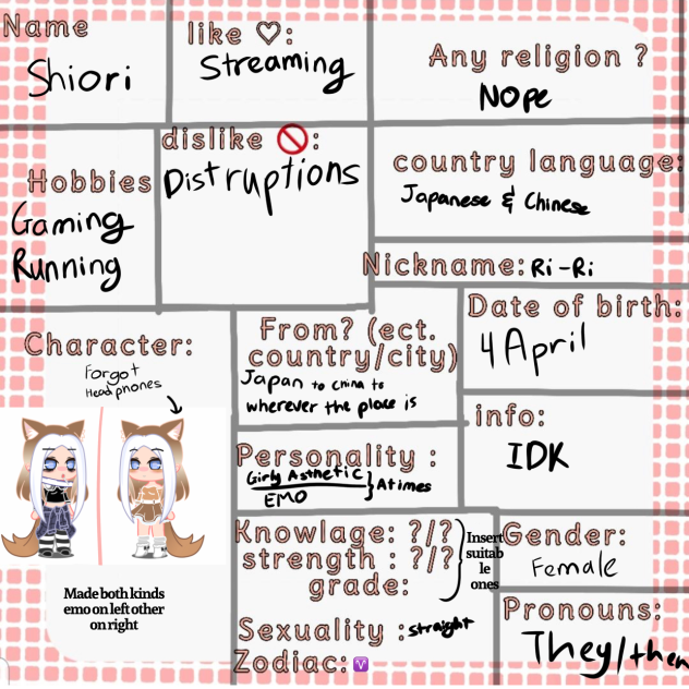 character sheet submission - ibisPaint