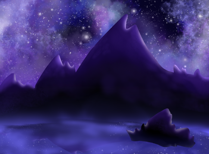 Beauty of night in mountains ๋࣭ ⭑ - ibisPaint