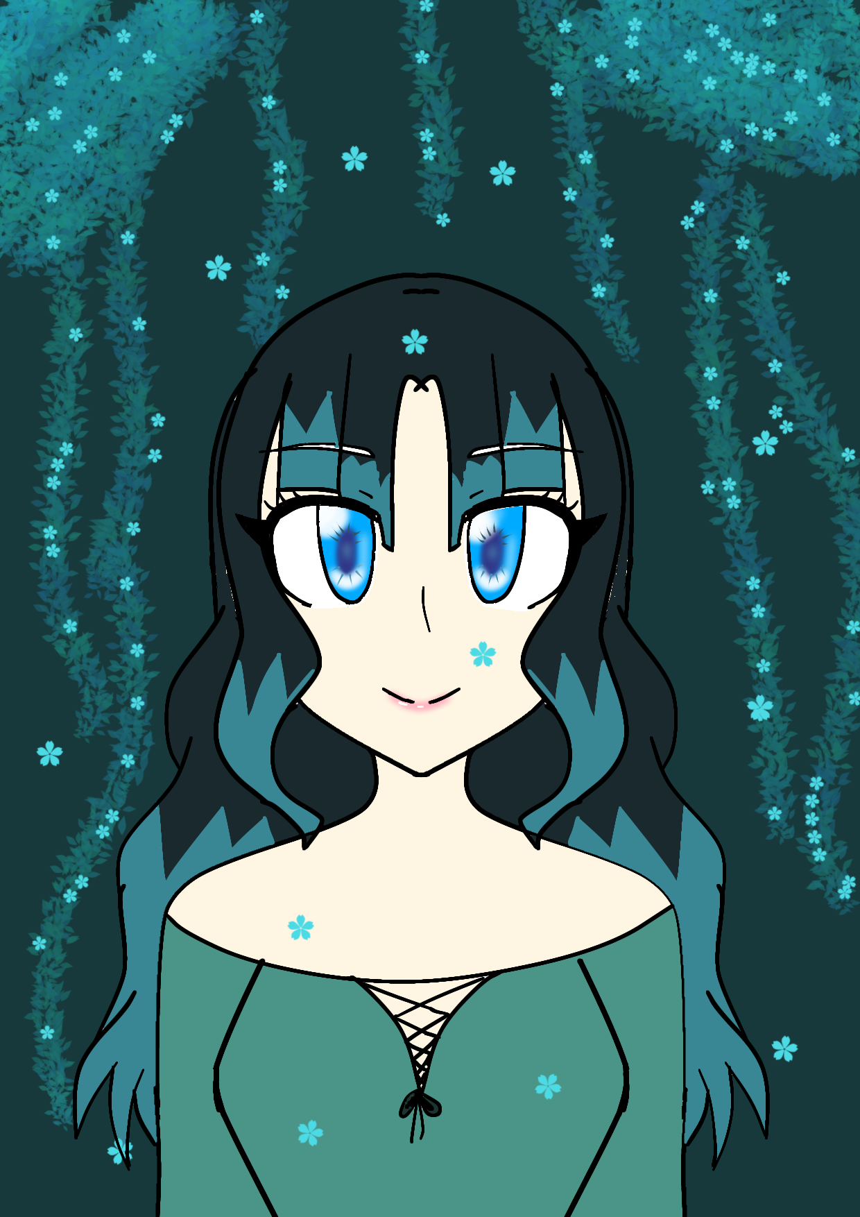 flowers girl - ibisPaint