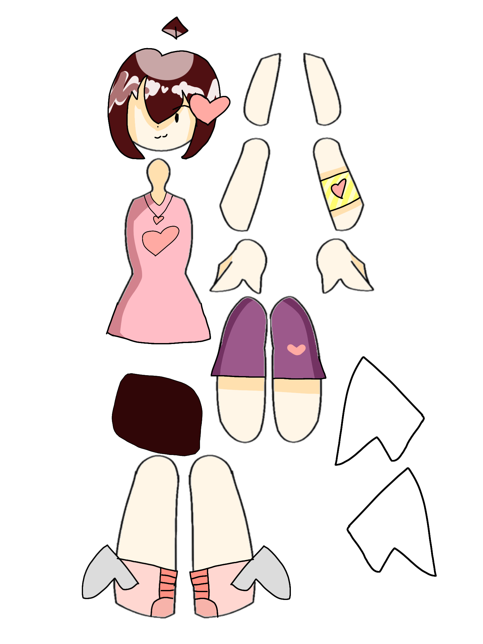 paper doll craft but it's my sister - ibisPaint