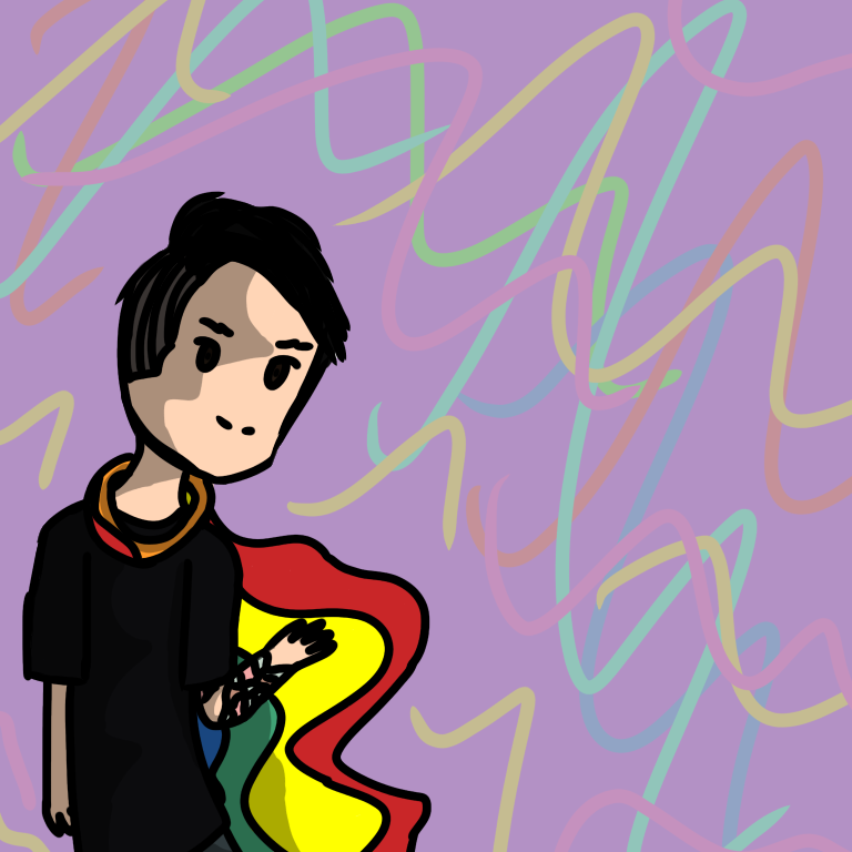 oh look brendon urie with a pride flag - ibisPaint