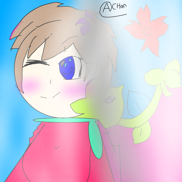 gril and pea shoter - ibisPaint