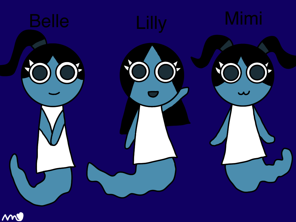 My ocs The ghost sisters (as ghosts) - ibisPaint