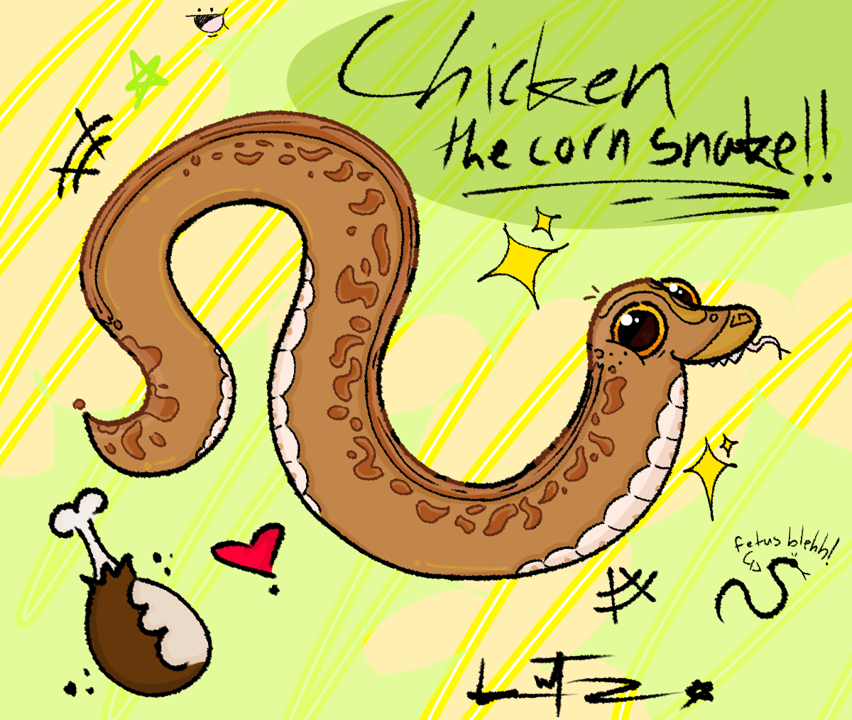 My pet snake, Chicken xd - ibisPaint