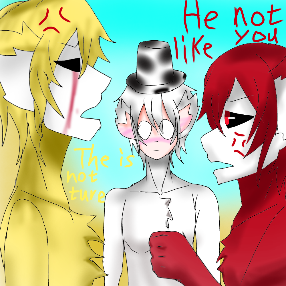 slendytubbies lala and po X white tubbie - ibisPaint
