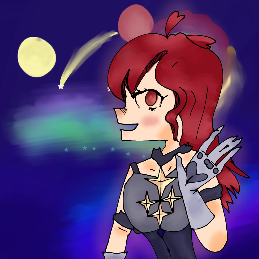 Star fall Colored and Detailed - ibisPaint